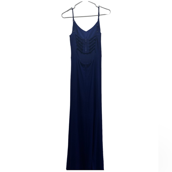 Morgan & Co. | Dresses | Morgan And Co Blue Open Back Gown Size 5 Worn ...